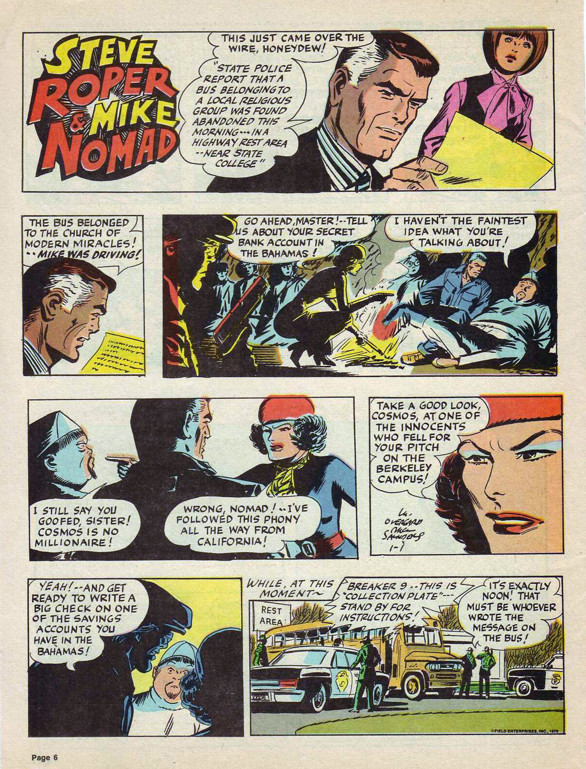 Steve Roper & Mike Nomad - full page color Sunday comic - January 1 ...