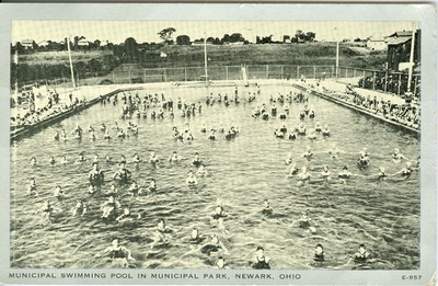 Newark OH The Municipal Swimming Pool in Municipal Park 1946 | eBay