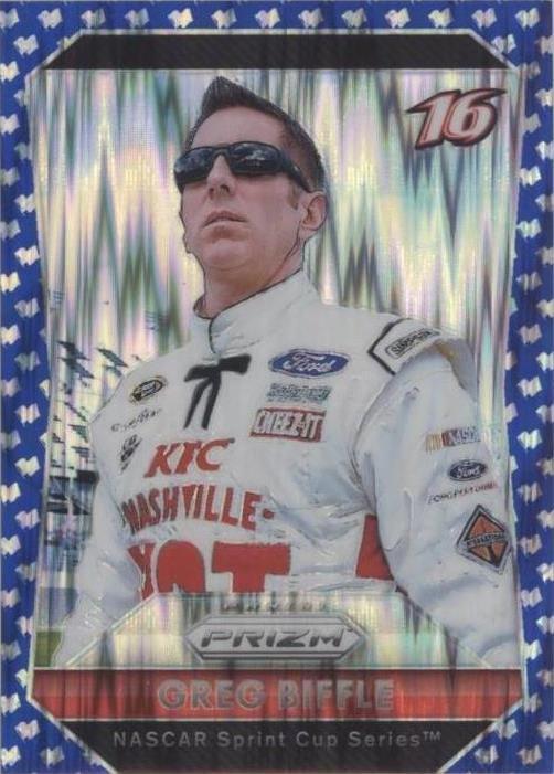 2016 Panini Prizm NASCAR - Greg Biffle #16 Blue Flag Prizm /99 for sale ...