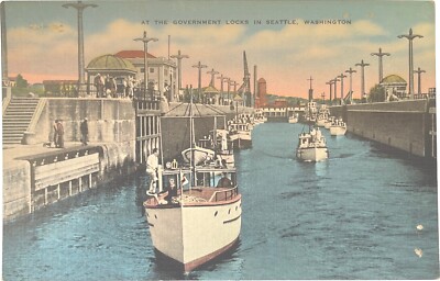 Government Locks, Seattle, Washington, vintage post card 1905 | eBay
