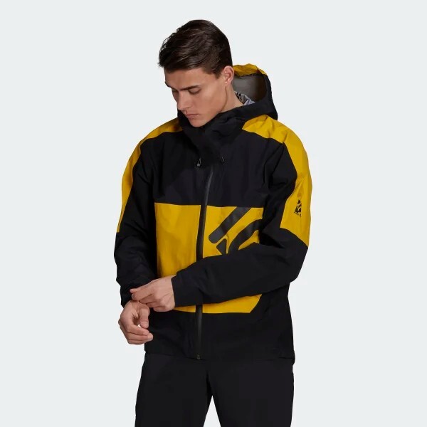 adidas Five Ten All Mountain RAIN.RDY Jacket | Black/Hazy Yellow | Size ...