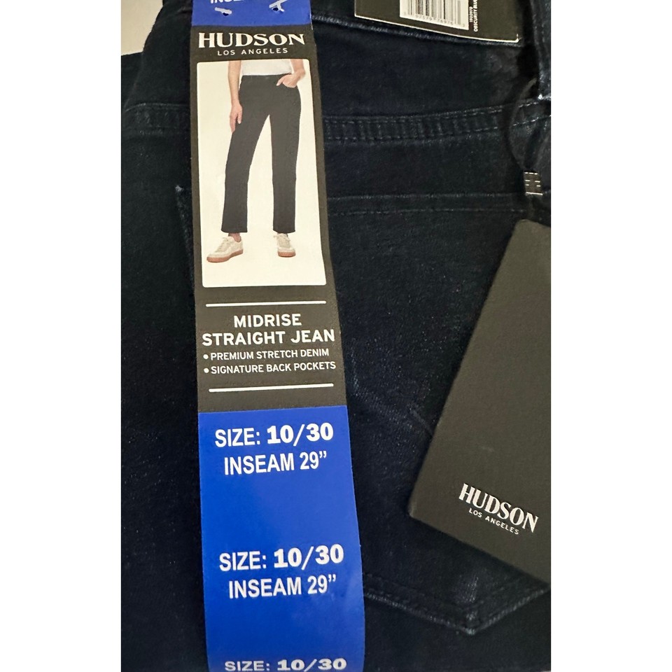 Hudson Women's Midrise Straight Jean Prem Stretch - Signature Back ...