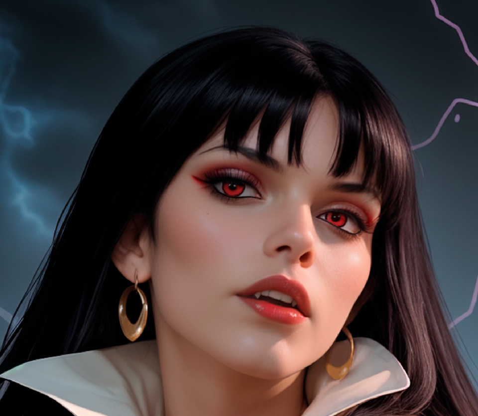 Seductive Vampirella Vampire Goddess in Graveyard ADULT Cup Mug Tumbler ...