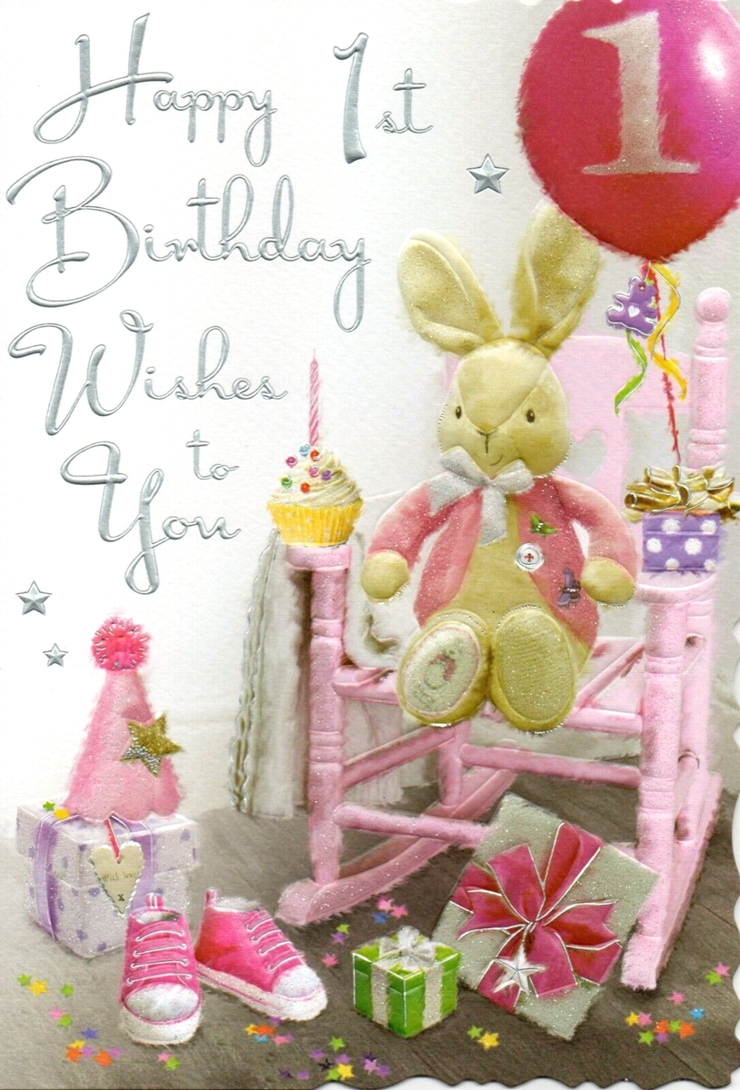 Happy 1st Birthday Girl 105pcs * Party Decor Set With Crown, Rose