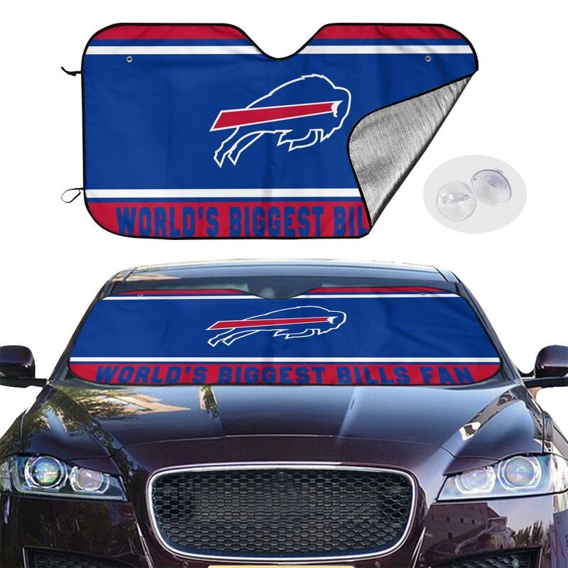 Buffalo Bills Car Windshield Sunshade "WORLD'S BIGGEST BILLS FAN" Car ...