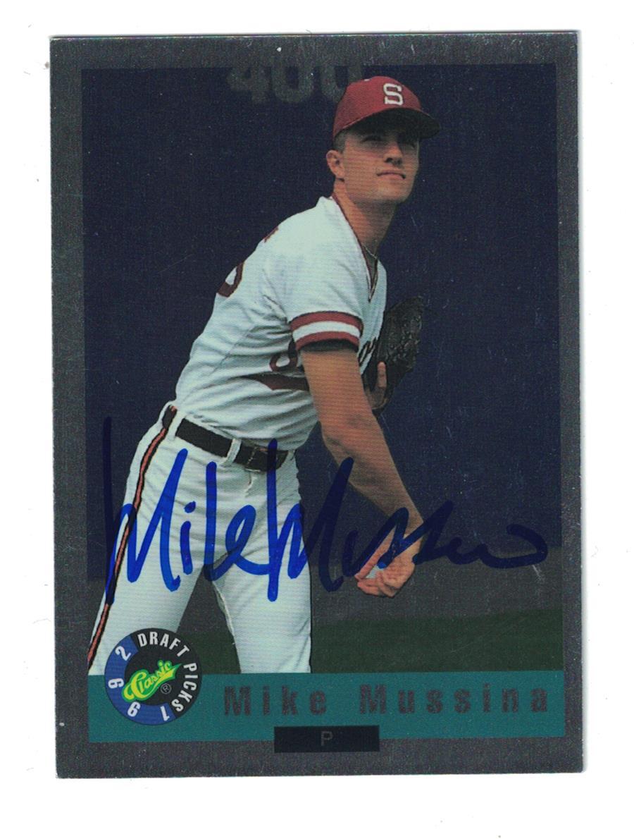 Mike Mussina AUTOGRAPHED 1992 CLASSIC SILVER ROOKIE CARD SIGNED ...