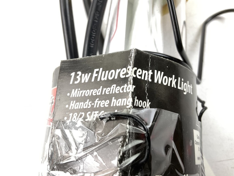 Bayco SL-507 Fluorescent Yellow Hand Shop Light Lamp, 13W 120V, 6' Cord ...