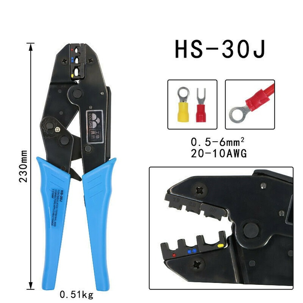 280X Cable Wire Electrical Terminals Kit Set Ratchet Crimper Plier ...