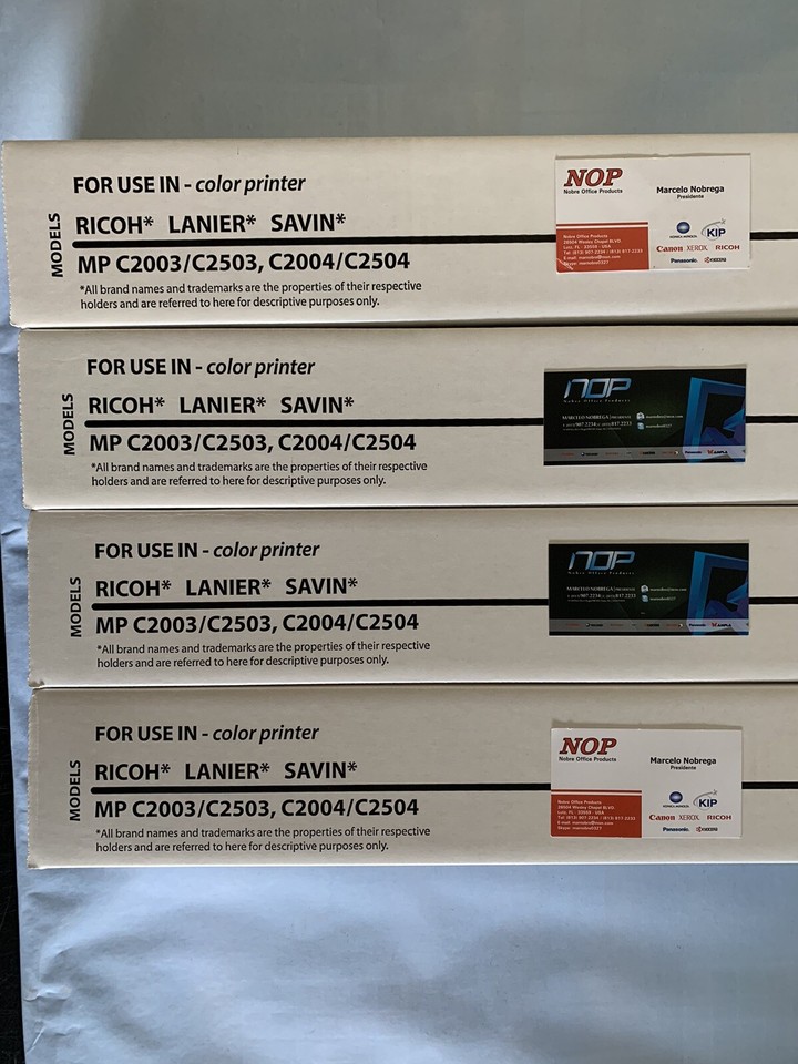 4 Toner Ricoh MP C2003 MP C2503 MPC2003 MPC2503 841918 841921 841920 ...