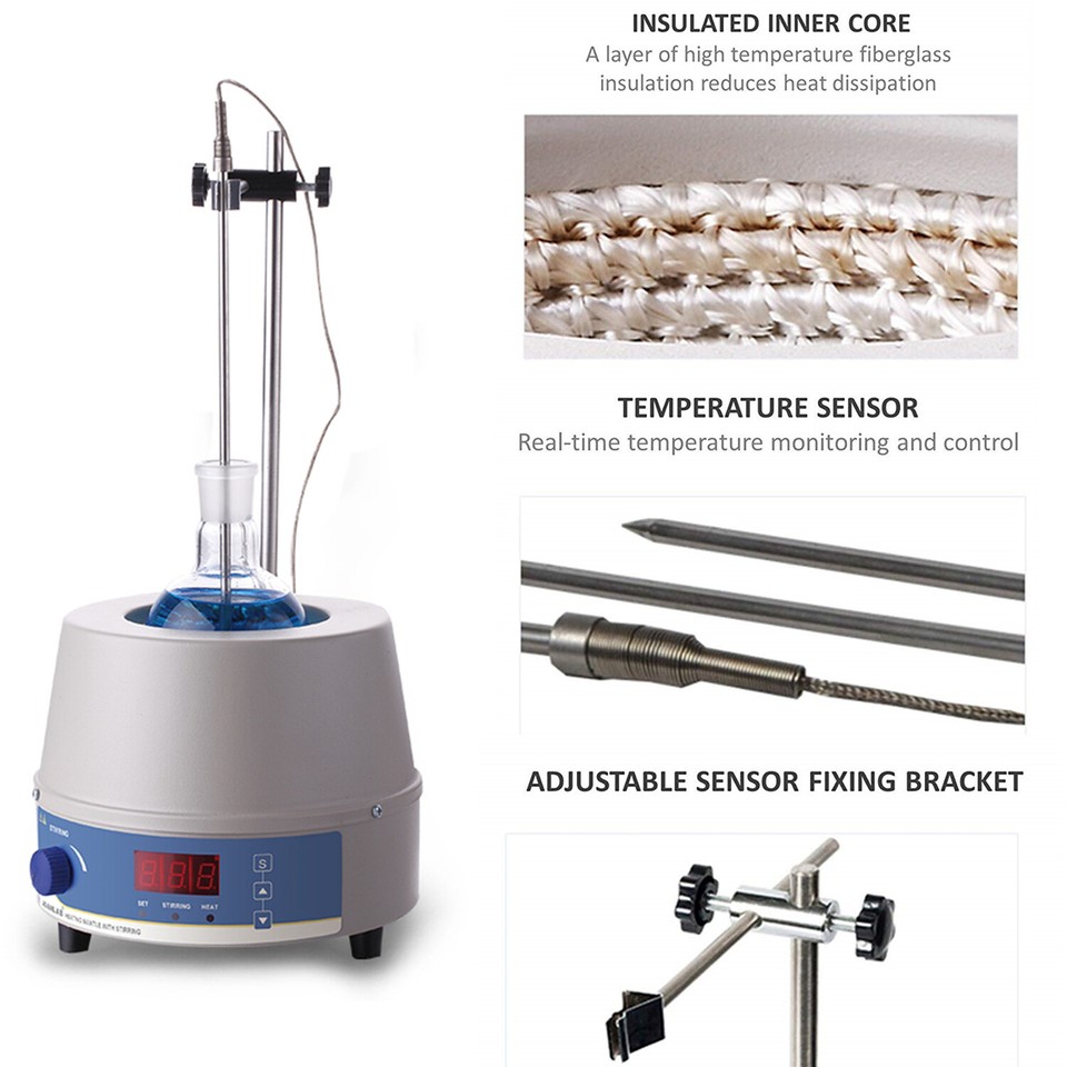 JOANLAB Lab Distillation Kits 2L Short Path with Cold Trap & Heating ...