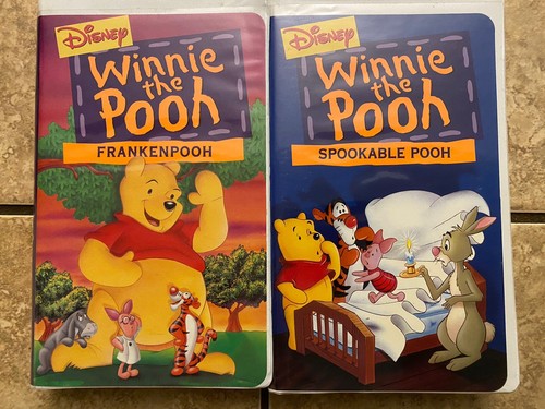 2 VHS Lot ~ Winnie The Pooh Frankenpooh & Spookable Pooh Halloween ...
