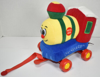 Vintage 2002 CHOO CHOO LAROO ENGINE Pull Along TRAIN STUFFED PLUSH Soft ...