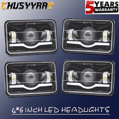 4pcs 4x6" LED Headlights Fit Pontiac Firebird Trans AM 1977 1978 1979 ...