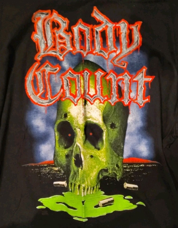 Vintage Body Count Shirt Mens XL Black 90s Born Dead Heavy Metal Band ...