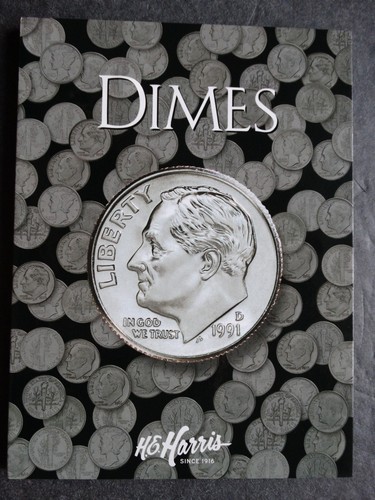 HE Harris Roosevelt Dime Dimes Plain Coin Folder Album Book 2686 | eBay