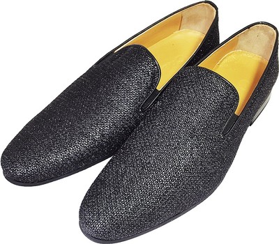 Original Chelsy - Italian Designer Party Slippers Ribbed Leather Silver ...