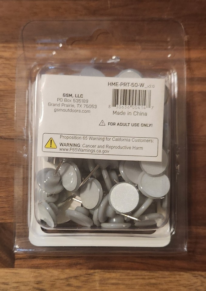 Hme Products Reflective Tack - White (Pack of 50) New & Sealed Package ...
