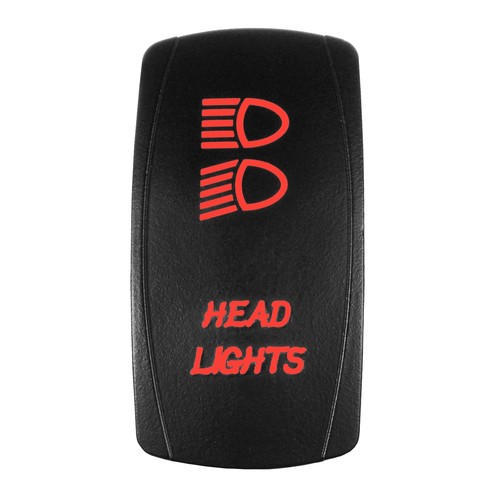 POLARIS RZR XP 1000 RED Rocker Switch Laser Eyched LED HEADLIGHTS ...