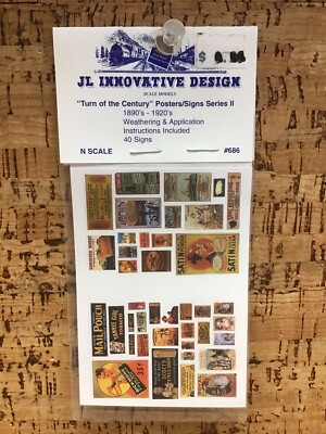 JL Innovative Design N Scale #686: “Turn Of The Century” Posters/ Signs ...