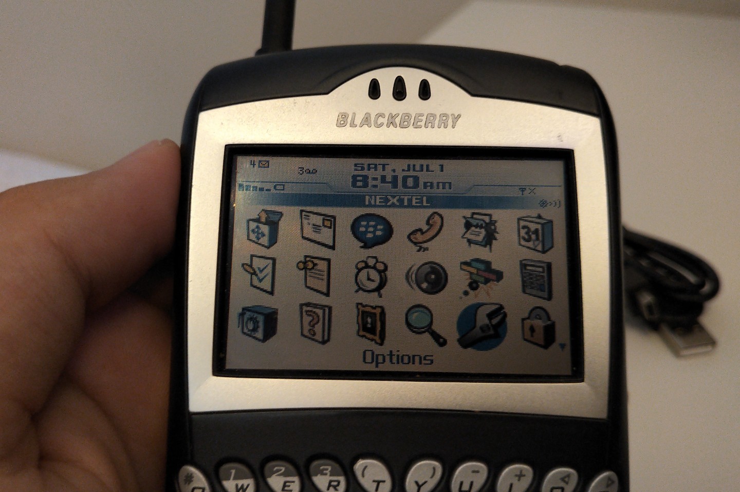 RARE BlackBerry 7520 Black NEXTEL iDEN Smartphone collectors item 7510 ...