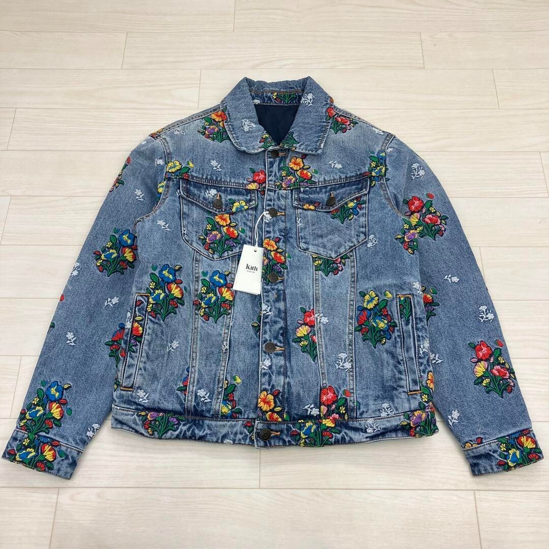 KITH Ellis Denim Floral Embroidery Denim Jacket Men's KITH Ellis Denim Floral Embroidery Denim Jacket Men's