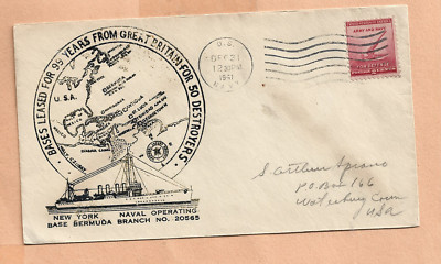 NEW YORK NAVAL OPERATIONS BASE BERMUDA DEC 31,1941 NAVAL COVER | eBay
