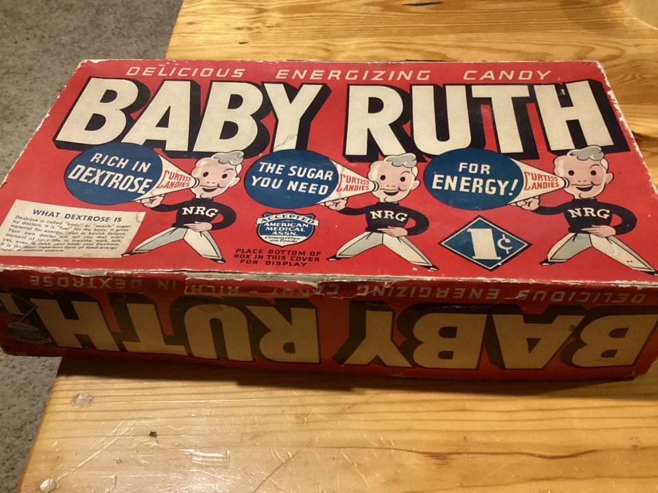 Vintage Baby Ruth Advertising Candy Bar Box Curtiss Candy Chicago One ...