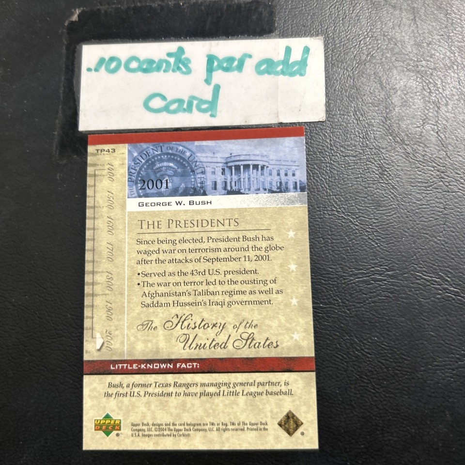 2004 history of the United States upper deck TP 43 George W Bush ...