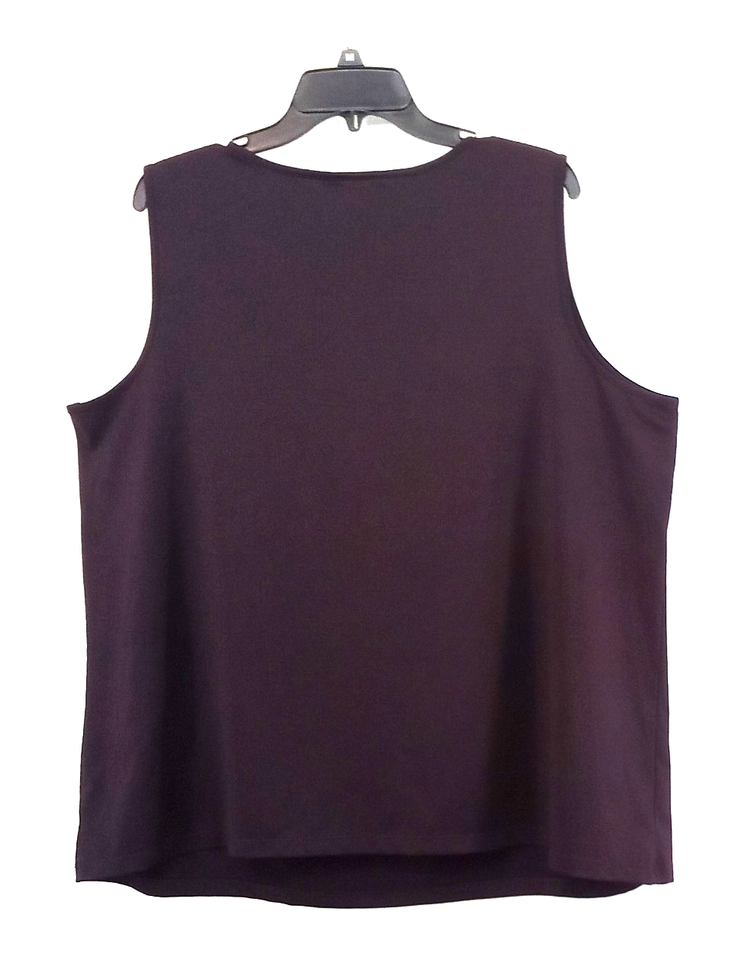 Catherines Blouse Women Size 2X Purple Sleeveless V Neck Wide Strap ...