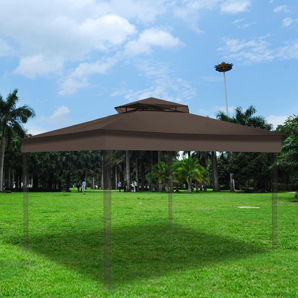 Water Resistant Gazebo Top Canopy Replacement 2-Tier UV30 Patio ...