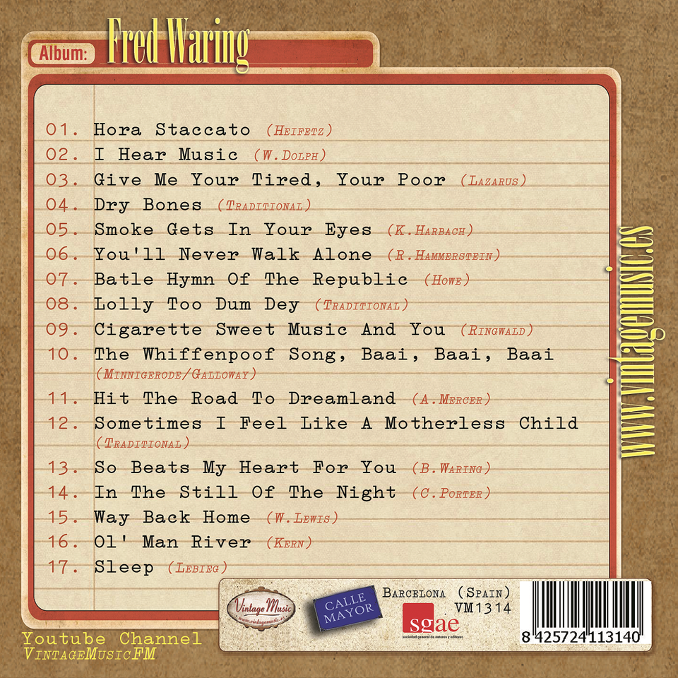 FRED WARING & Pennsylvanians CD Vintage / Hora Staccato , I Hear Music ...