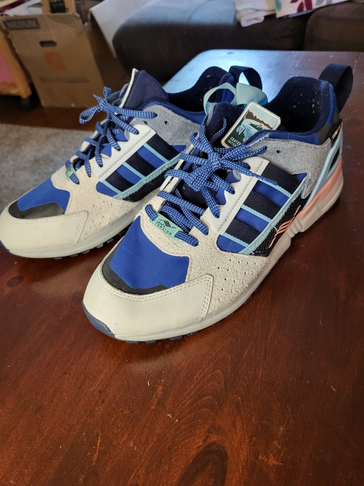 Adidas ZX 10000 National Park Men's Shoes White Navy … - Gem