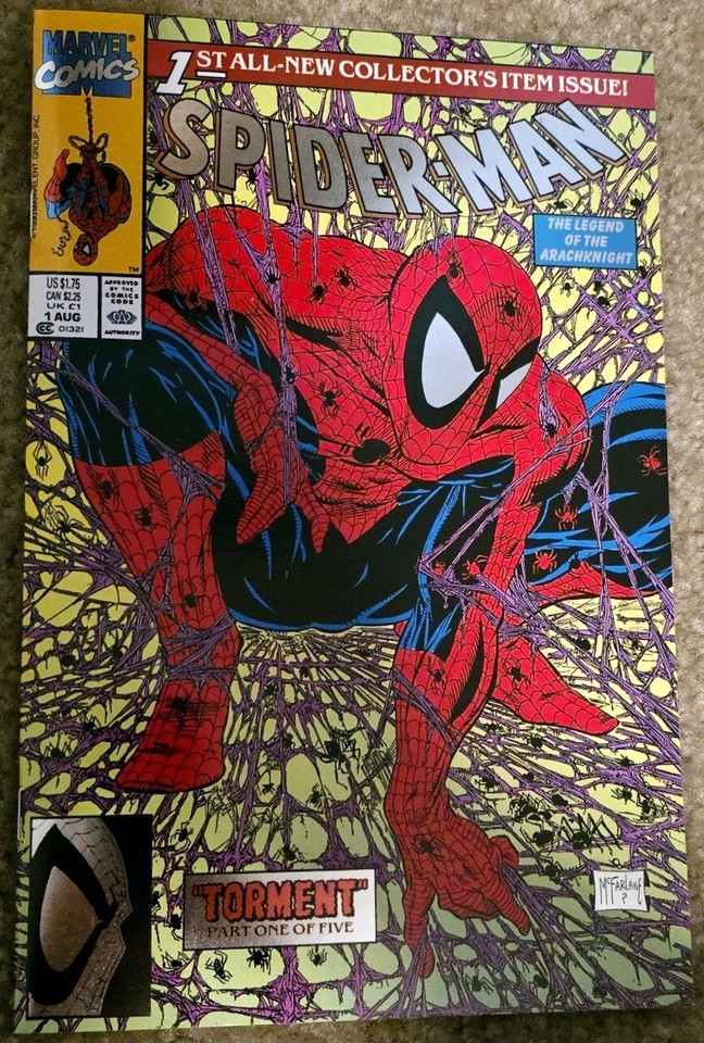 Rare HTF Spider-man 1 NM MX Todd McFarlane Torment Chromium Foil La ...