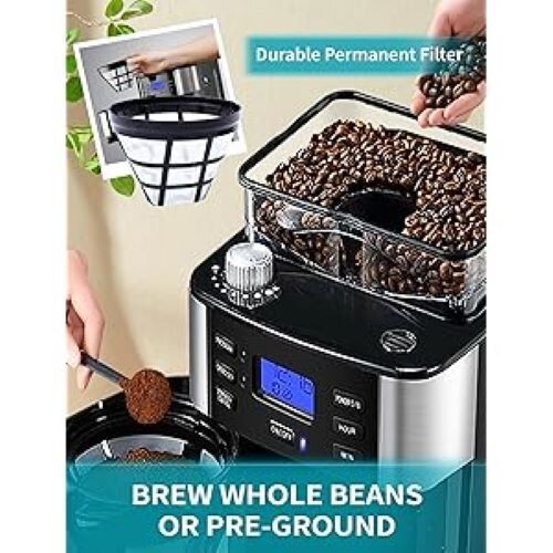 GEVI 10-Cup Drip Grind and Brew Automatic Coffee Machine | eBay