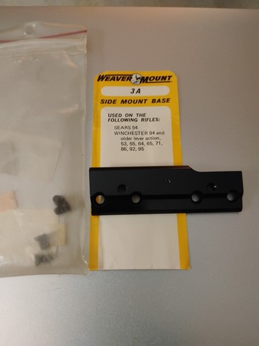 Weaver Side Mount Base 3A. Sears 54, Winchester 94. Gloss Blk. NOS | eBay