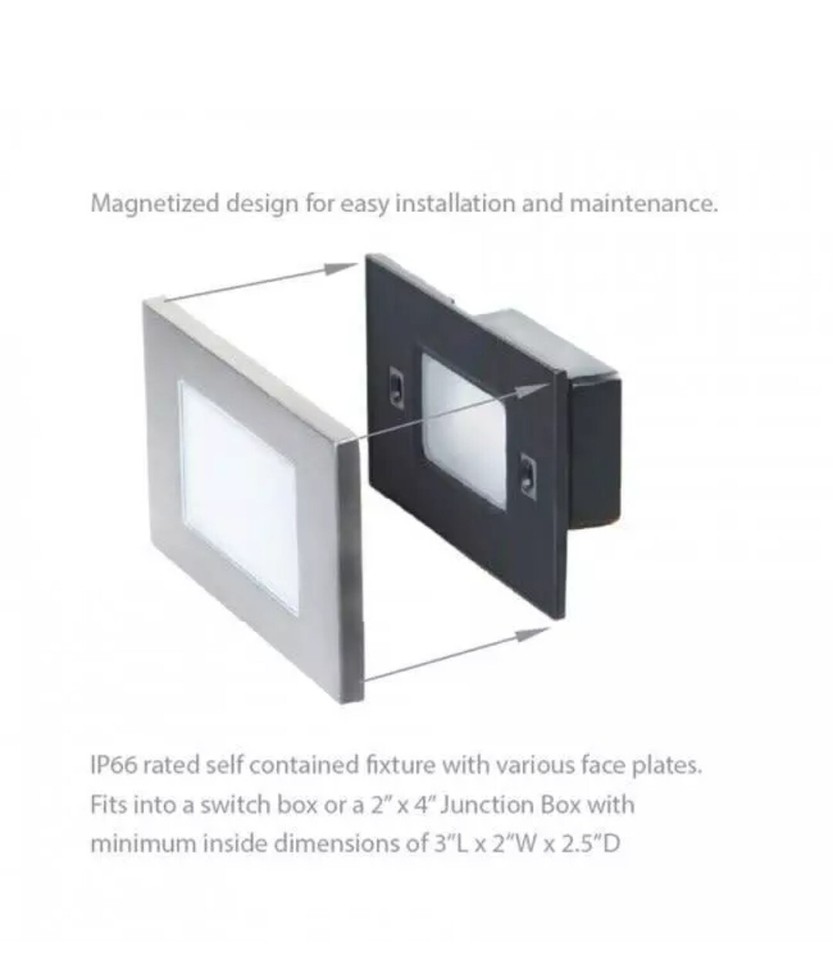 WAC Lighting WL-LED130-C 5"W Horizontal LED Step and Wall Light ...