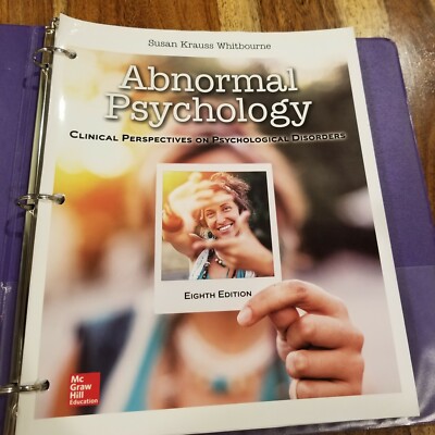 Abnormal Psychology 8th Edition Textbook 3 Ring Binder Edition Binder ...