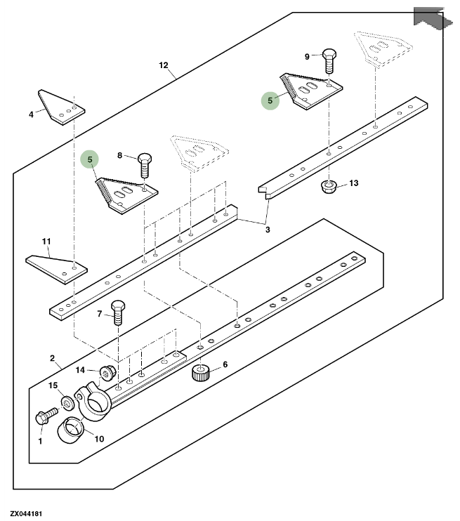 Genuine John Deere 614R Combine Cutterbar Knife Blade Z93078 | eBay UK