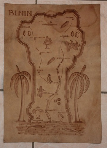 Rolled Leather Map Benin - 80s Unique Copy | eBay