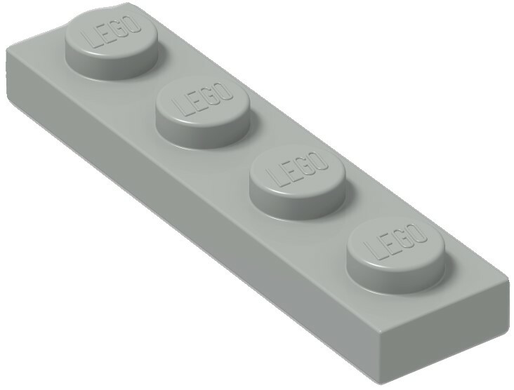 ☀️50x NEW LEGO 1x4 Light Bluish Gray Plates (#3710) BULK Parts City ...
