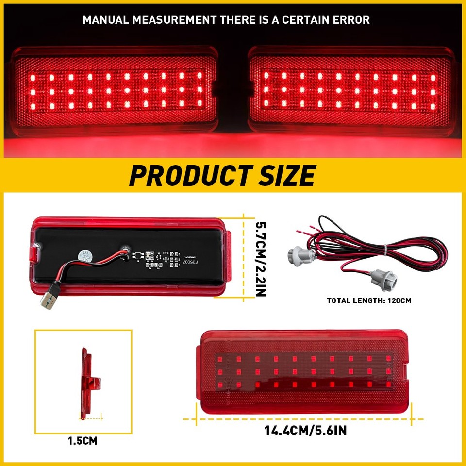 4x [FULL RED]Interior Door Panel Light LED Lamp For 99-07 F250 F350 ...