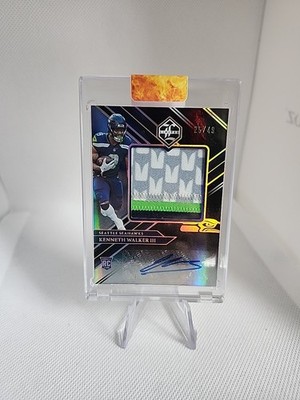 2022 Panini Limited Kenneth Walker III RPA RC Rookie 4 Color Patch Auto ...