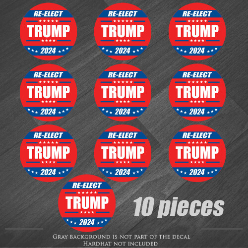 10x Trump stickers 2024 president election vote America USA hard hat ...