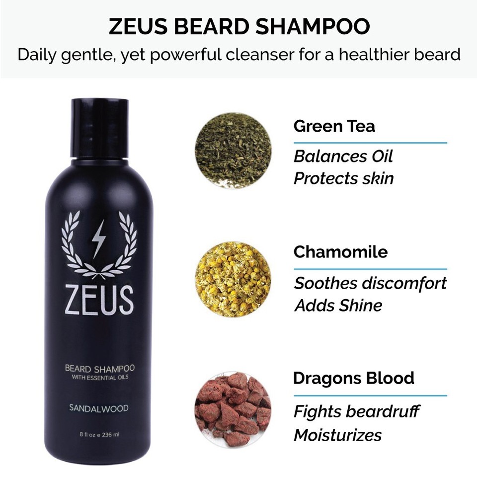 Premium Beard Care Grooming Kit, Zeus Sandalwood Scent | eBay