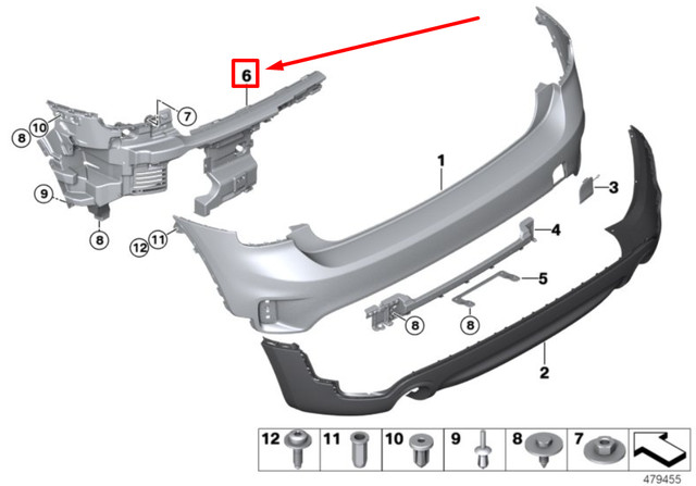 MINI Countryman 2016 Onwards Left Rear Bumper Side Bracket P/n ...