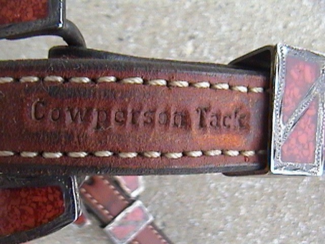 COWPERSON TACK SILVER STAR RED TURQUOISE TROPHY SHOW HORSE BRIDLE ...
