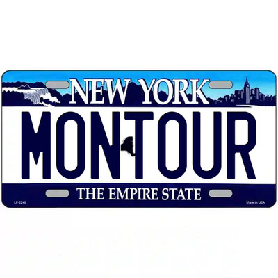 Montour New York Blue Metal Sign | eBay
