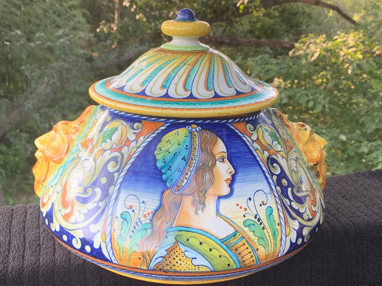 Deruta Handpainted Alvaro Binaglia Italy Istroiato SUN & BELLA Bowl ...