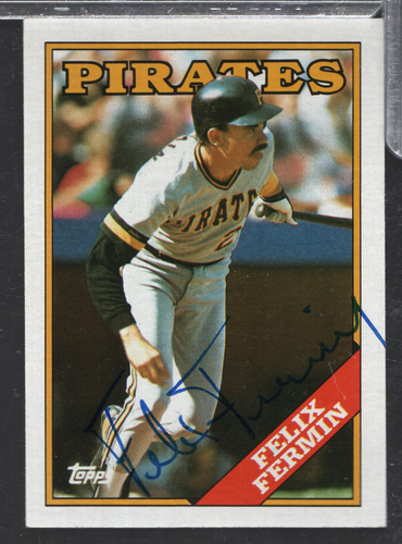 Felix Fermin Pirates Autographed 1988 Topps #547 w/COA 021224NPCD321 | eBay