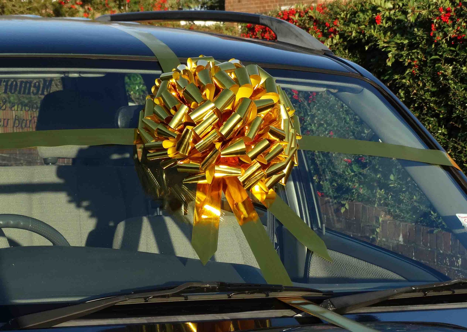 Giant Large Bow for car SHINY METALLIC Christmas Gift Bow + SUPERFAST ...